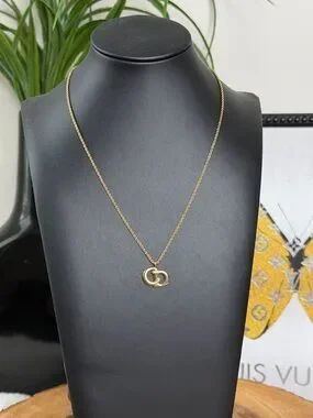 Dior | Jewelry | Dior Interlocking Cd Pendant Necklace | Poshmark